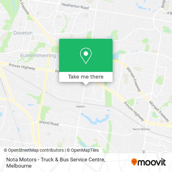 How to get to Nota Motors - Truck & Bus Service Centre in Hallam by Bus ...