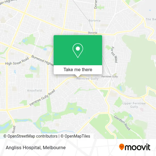 How to Get to Angliss Hospital in Ferntree Gully by Bus or Train?