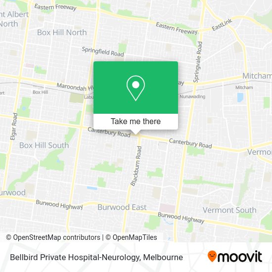 How to get to Bellbird Private Hospital-Neurology in Blackburn South by ...
