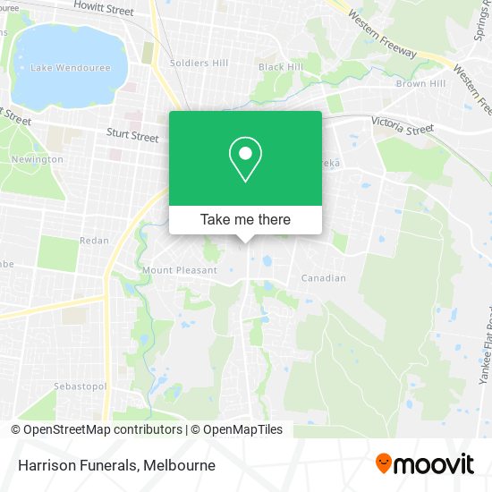 How to get to Harrison Funerals in Golden Point (Ballarat) by bus or train?