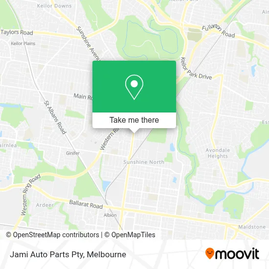 How to Get to Jami Auto Parts Pty in Sunshine North by Bus, Train or Tram?