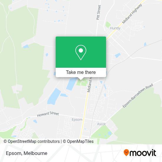 How to get to Epsom in Huntly by train or bus?