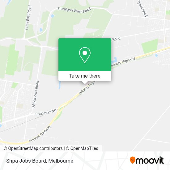 How to get to Shpa Jobs Board in Traralgon by bus or train?