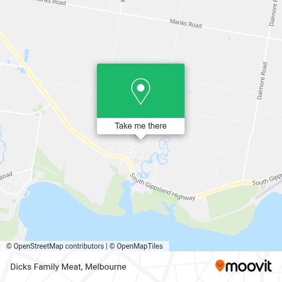 How to get to Dicks Family Meat in Tooradin by bus or train?