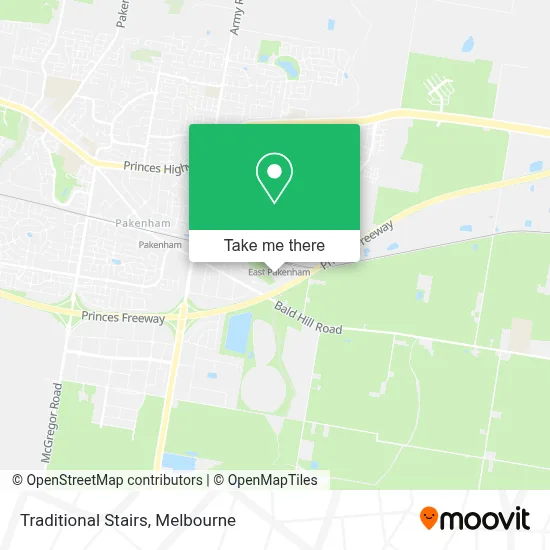 How to Get to Traditional Stairs in Pakenham by Bus or Train?
