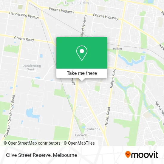 How to Get to Clive Street Reserve in Hampton Park by Bus or Train?
