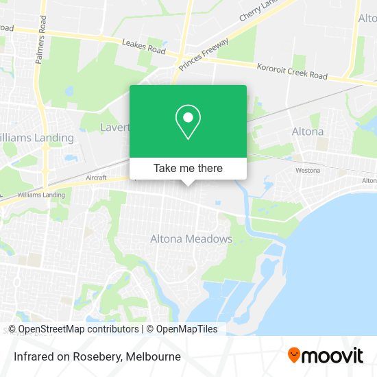 How to get to Infrared on Rosebery in Altona Meadows by bus, train or tram?