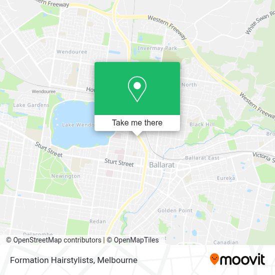 How to get to Formation Hairstylists in Ballarat Central by train or bus?