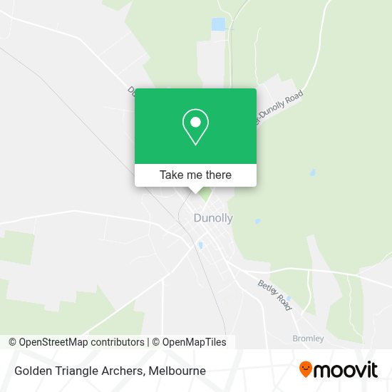 How to get to Golden Triangle Archers in Dunolly by bus or train?