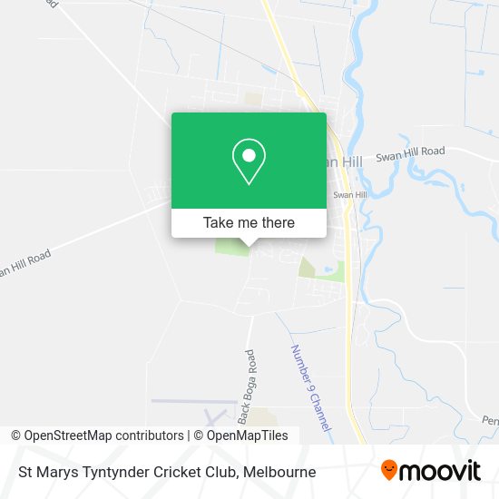 How to Get to St Marys Tyntynder Cricket Club in Swan Hill by Train or Bus?