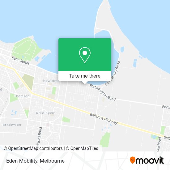 How to get to Eden Mobility in Moolap by bus or train?
