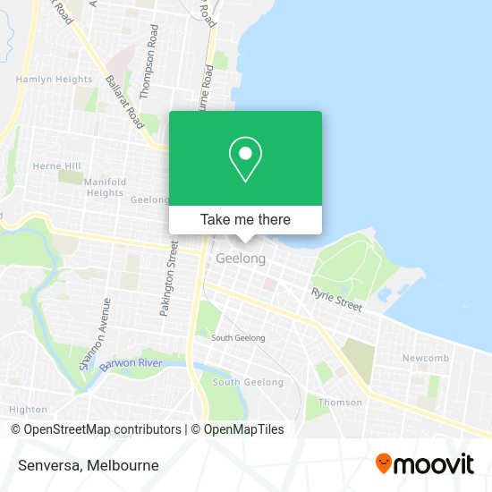 How to get to Senversa in Geelong by bus or train?