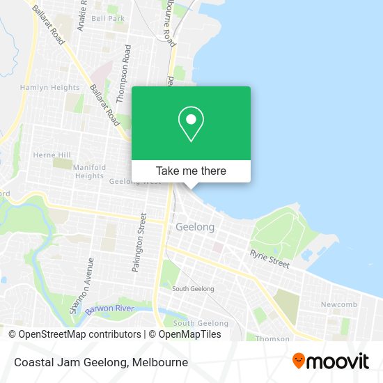 How to get to Coastal Jam Geelong by bus or train?