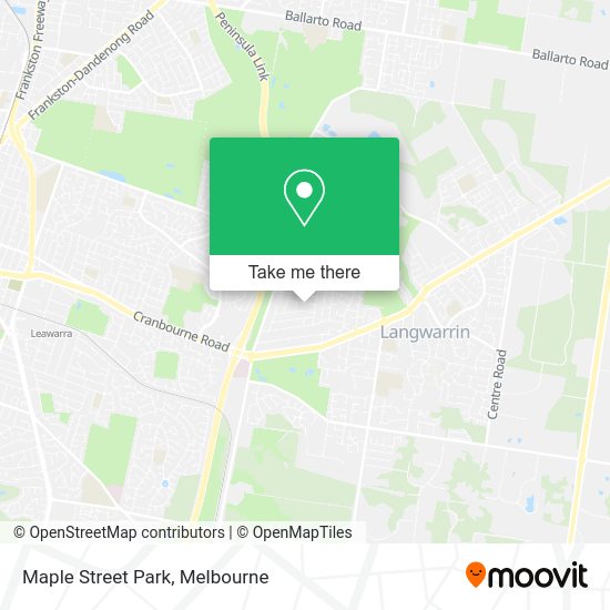 How to get to Maple Street Park in Langwarrin by bus?