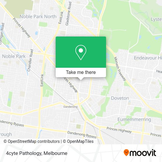 How to get to 4cyte Pathology in Dandenong by bus or train?