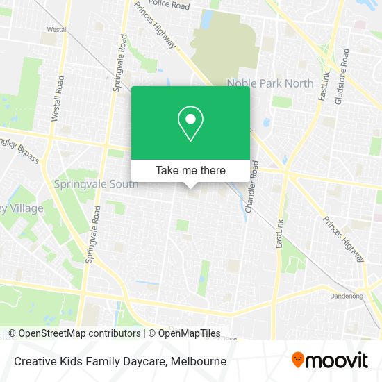 How to get to Creative Kids Family Daycare in Noble Park by bus or train?