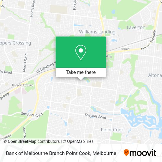 How to get to Bank of Melbourne Branch Point Cook by bus or train?