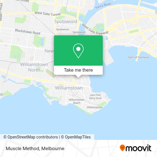 How to get to Muscle Method in Williamstown by train, bus or tram?