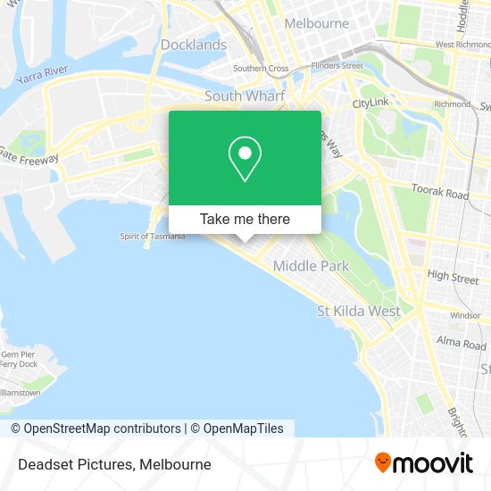 How to get to Deadset Pictures in Albert Park by bus, tram or train?