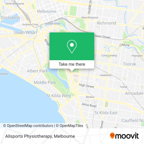 How to Get to Allsports Physiotherapy in Melbourne by Bus, Train or Tram?