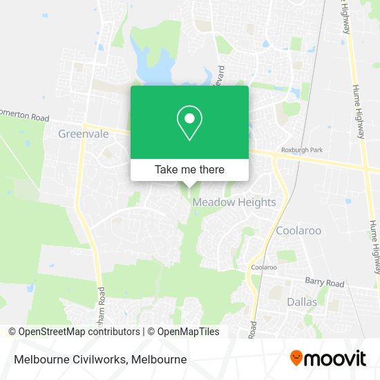 How to get to Melbourne Civilworks in Greenvale by bus or train?