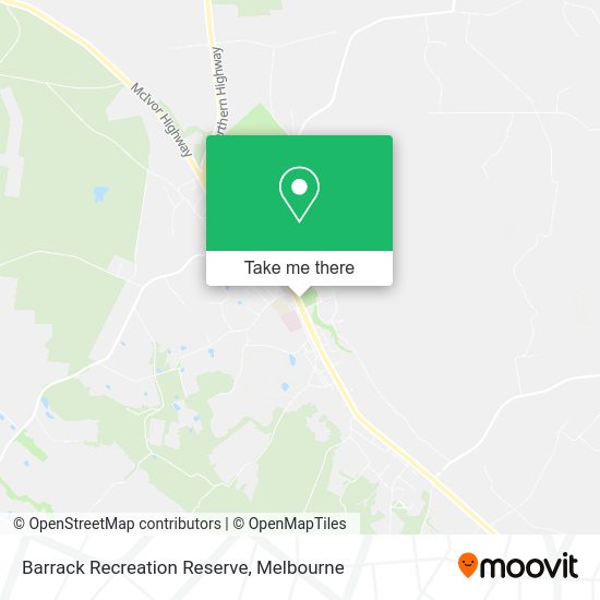 How to Get to Barrack Recreation Reserve in Heathcote by Bus or Train?