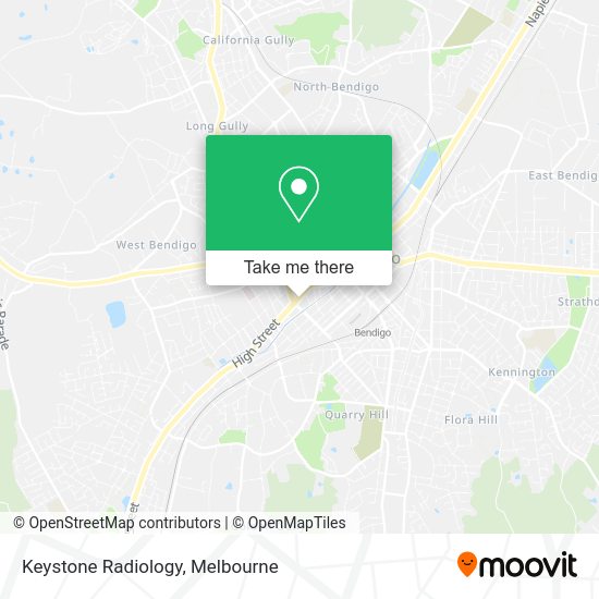 How to get to Keystone Radiology in Bendigo by train or bus?