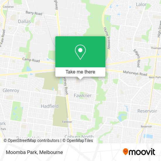 How to Get to Moomba Park in Fawkner by Bus or Train?