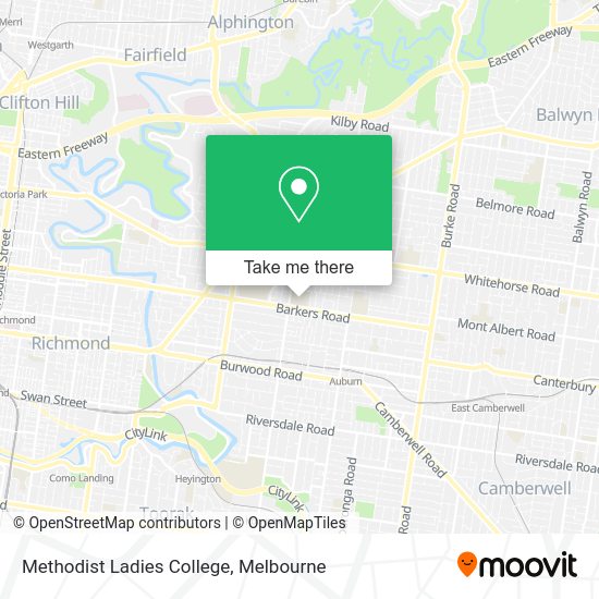 How to Get to Methodist Ladies College in Kew by Tram, Train or Bus?