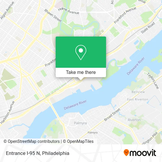 How to Get to Entrance I-95 N in Philadelphia by Bus or Train?