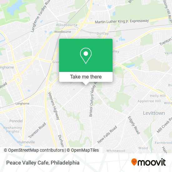 ¿Cómo llegar a Peace Valley Cafe en Levittown en Autobús o Tren?