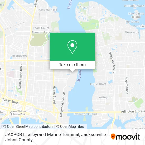 How to Get to JAXPORT Talleyrand Marine Terminal in Jacksonville by Bus?