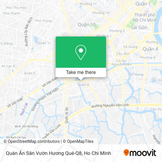 How to get to Quán Ăn Sân Vườn Hương Quê-Q8 in Quận 8 by Bus?