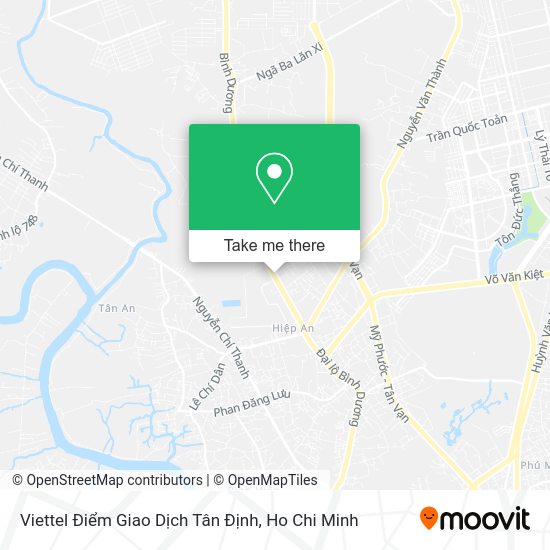 How to get to Viettel Điểm Giao Dịch Tân Định in Bến Cát by Bus?