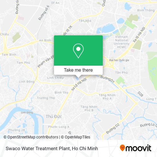 How to get to Swaco Water Treatment Plant in Thủ Đức by Bus?