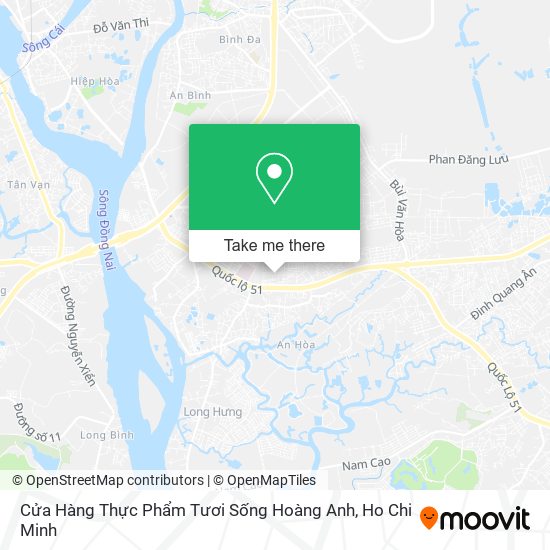 How to get to Cửa Hàng Thực Phẩm Tươi Sống Hoàng Anh in Bien Hoa by bus?