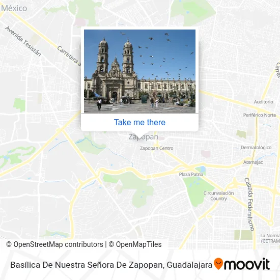 How to Get to Basílica De Nuestra Señora De Zapopan by Bus or Train?