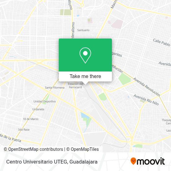 ¿Cómo llegar a Centro Universitario UTEG en Guadalajara en autobús o tren?