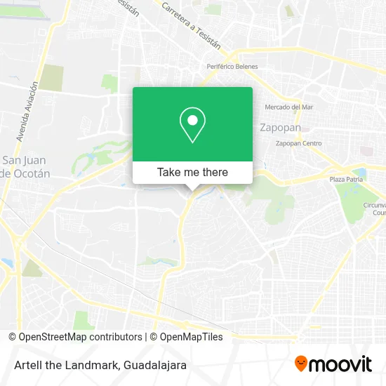 ¿Cómo llegar a Artell the Landmark en Zapopan en autobús o tren?