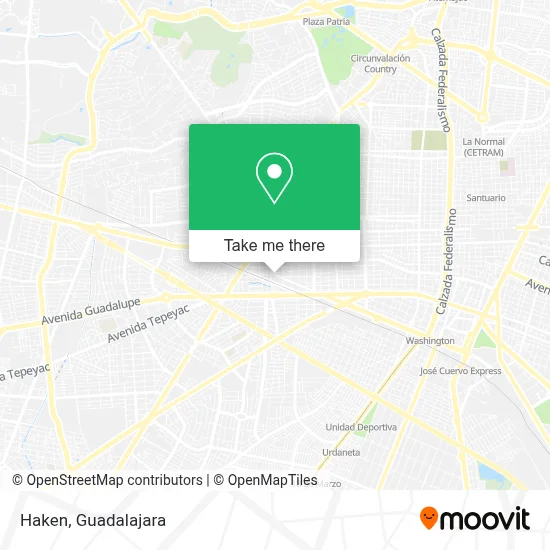 ¿Cómo llegar a Haken en Guadalajara en autobús o tren?