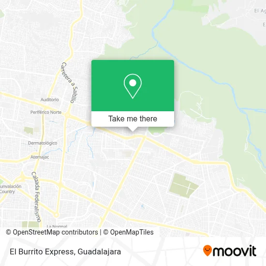 ¿Cómo llegar a El Burrito Express en Ixtlahuacán del Río en autobús o tren?