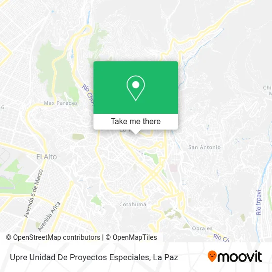 ¿Cómo llegar a Upre Unidad De Proyectos Especiales en La Paz en autobús ...