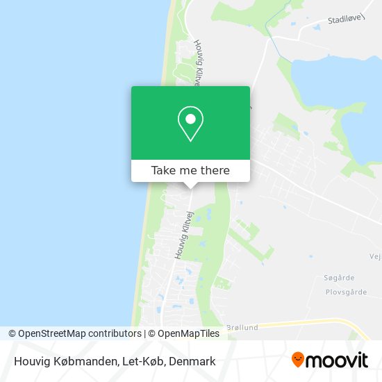 How to get to Houvig Købmanden, Let-Køb in Denmark by Bus or Train?