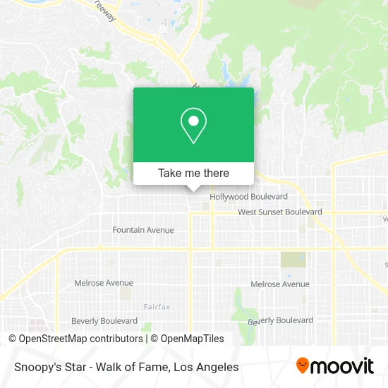 ¿Cómo llegar a Snoopy's Star - Walk of Fame en Hollywood en metro o ...
