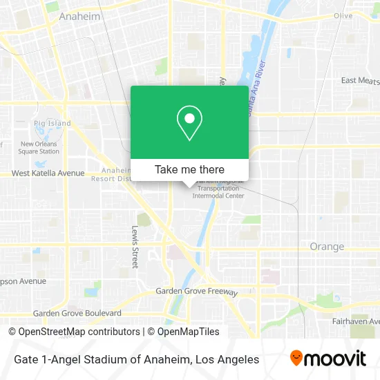 How to Get to Gate 1-Angel Stadium of Anaheim by Bus or Train?