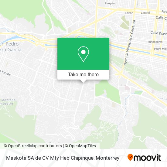 ¿Cómo llegar a Maskota SA de CV Mty Heb Chipinque en Nuevo León en autobús?