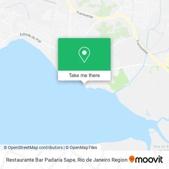 ¿Cómo llegar a Restaurante Bar Padaria Sape en Pedra De Guaratiba en autobús?
