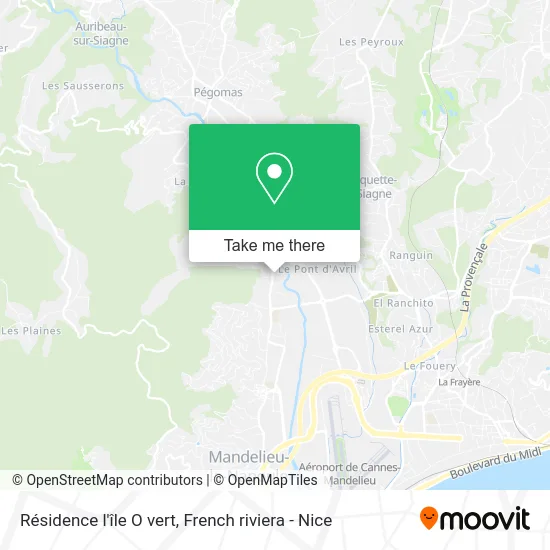 How to Get to Résidence l'île O vert in Mandelieu-Cannes-Ouest by Bus ...