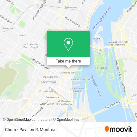 How to Get to Chum - Pavillon R in Montréal by Metro, Bus or Train?