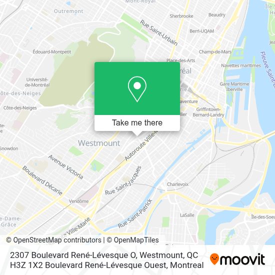 How to Get to 2307 Boulevard René-Lévesque O, Westmount, QC H3Z 1X2 ...